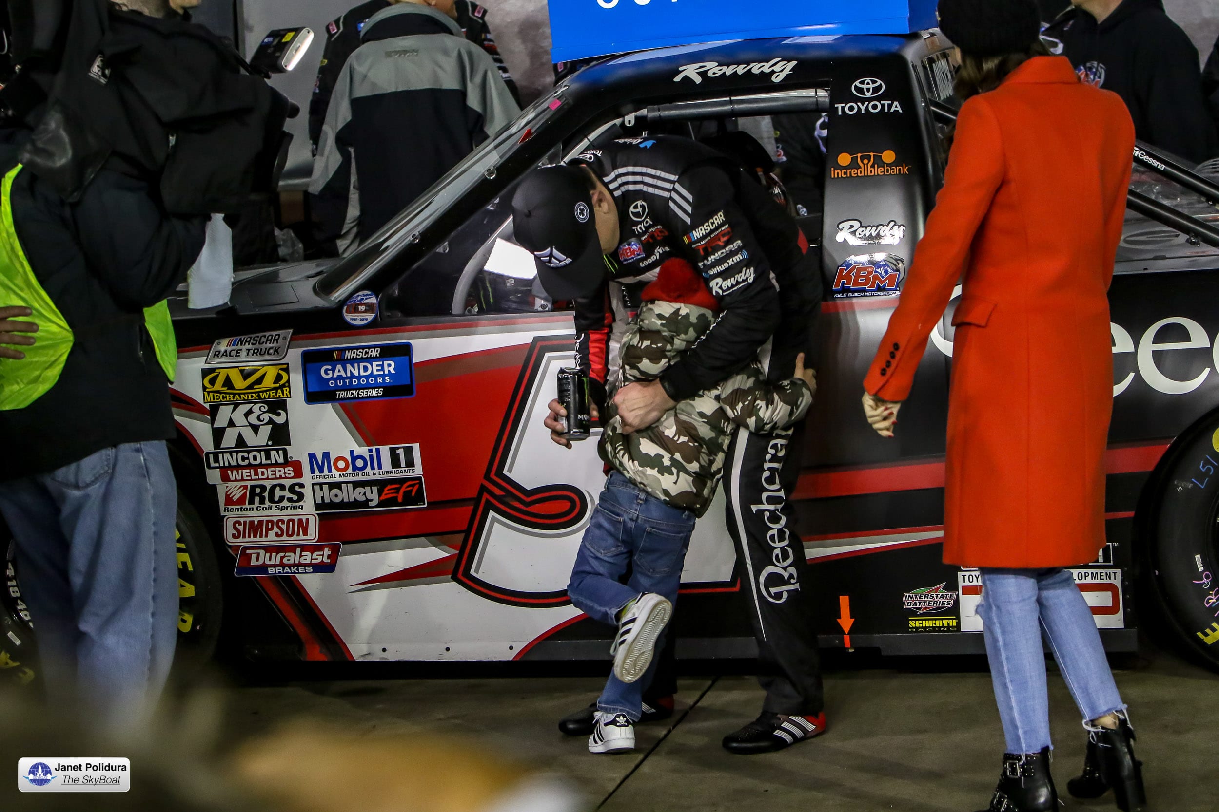 Kyle Busch Record Breaking 52nd Career Truck Race Win Celebration - SkyBoat